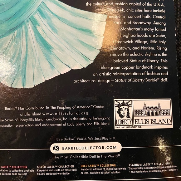 Barbie | Toys | Barbie Collector Statue Of Liberty Doll | Poshmark